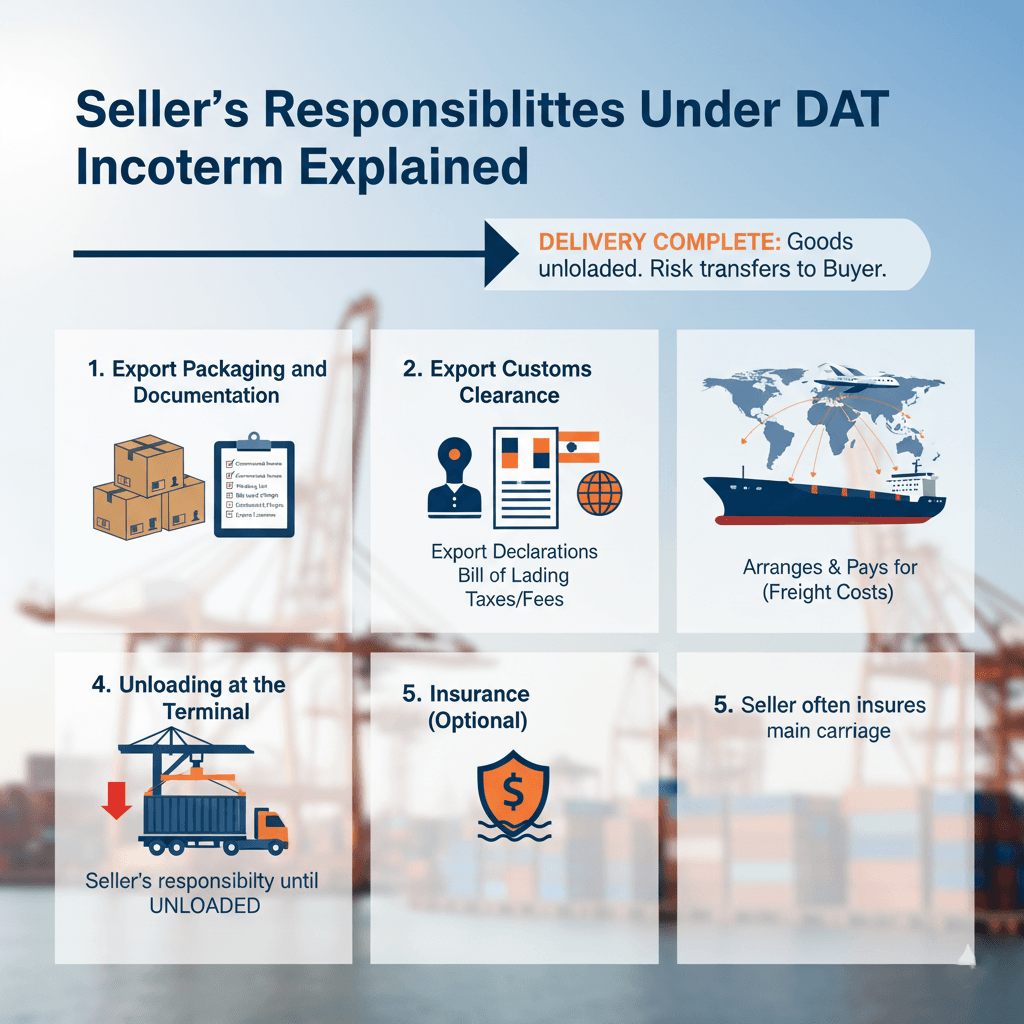 DAT Incoterms 2020 : Meaning, Responsibilities, and Cost in Shipping ...